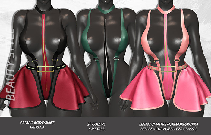 Second Life Marketplace [beauty Style] Abigail Body Skirt Fatpack
